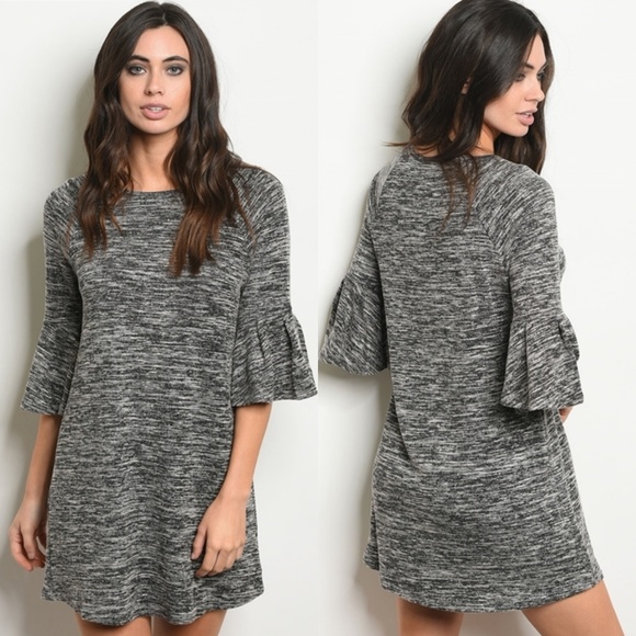 Dresses | Bogo Free Spacedyed Bell Sleeve Dress | Poshmark